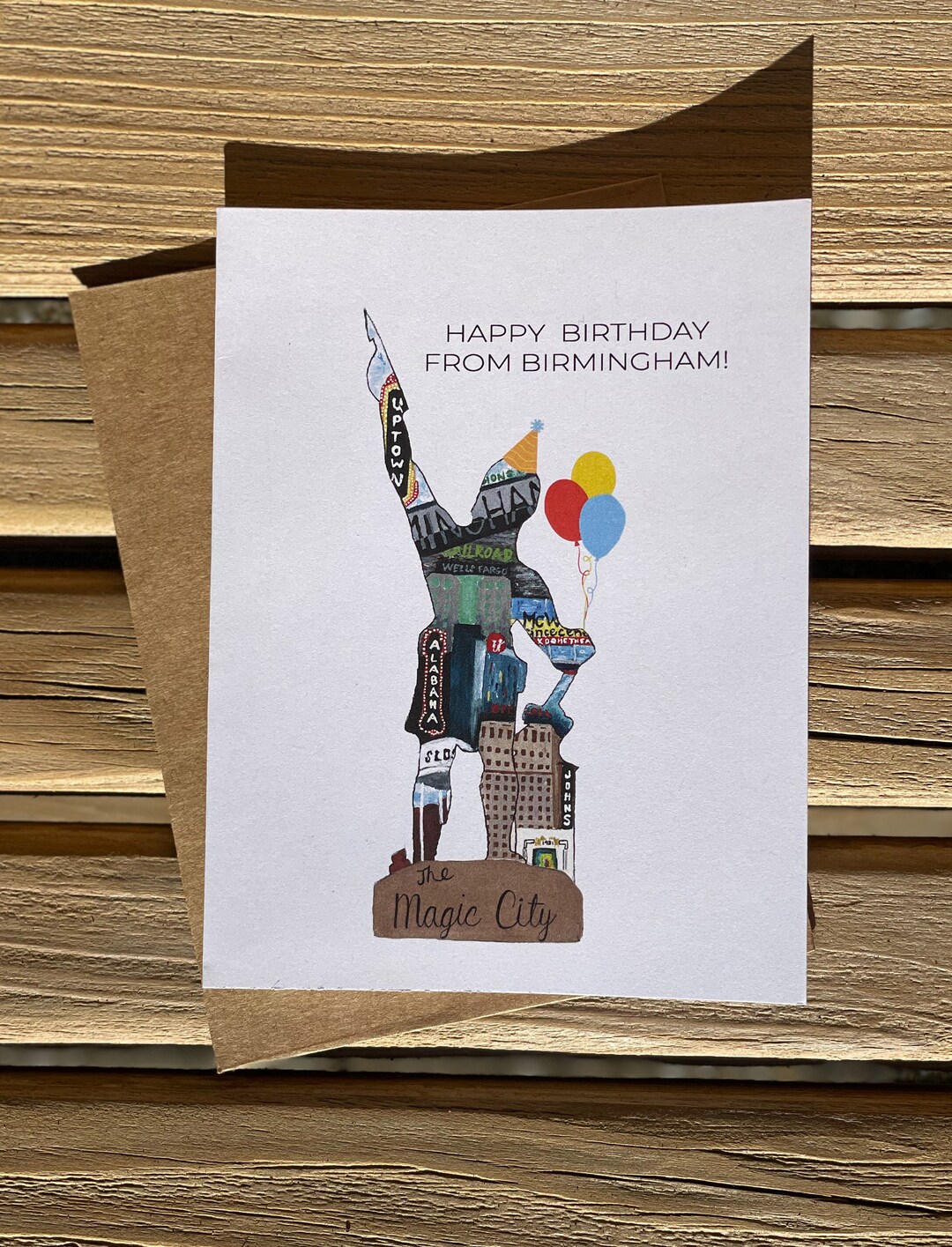 Vulcan Birthday Card, Happy Birthday, Birmingham Alabama - Etsy UK