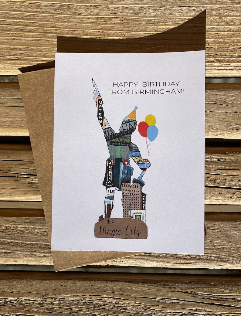 Vulcan Birthday Card, Happy Birthday, Birmingham Alabama - Etsy