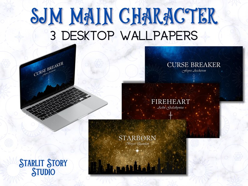 SJM Main Character Wallpaper Bundle: ACOTAR, TOG, Crescent City ...