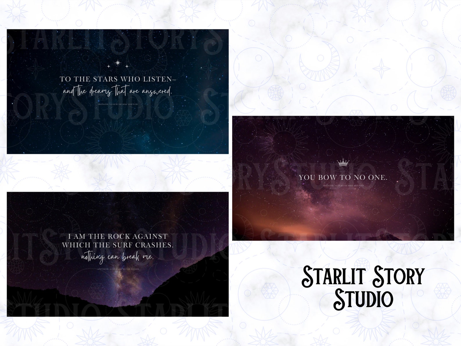 ACOTAR Series Quotes Wallpaper Bundle: Desktop & Mobile (digital ...