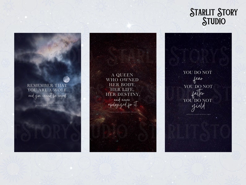 ACOTAR Series Quotes Phone Wallpapers (digital Download) - Etsy