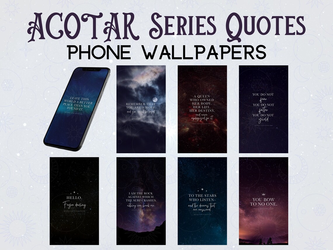ACOTAR Series Quotes Phone Wallpapers (digital Download) - Etsy