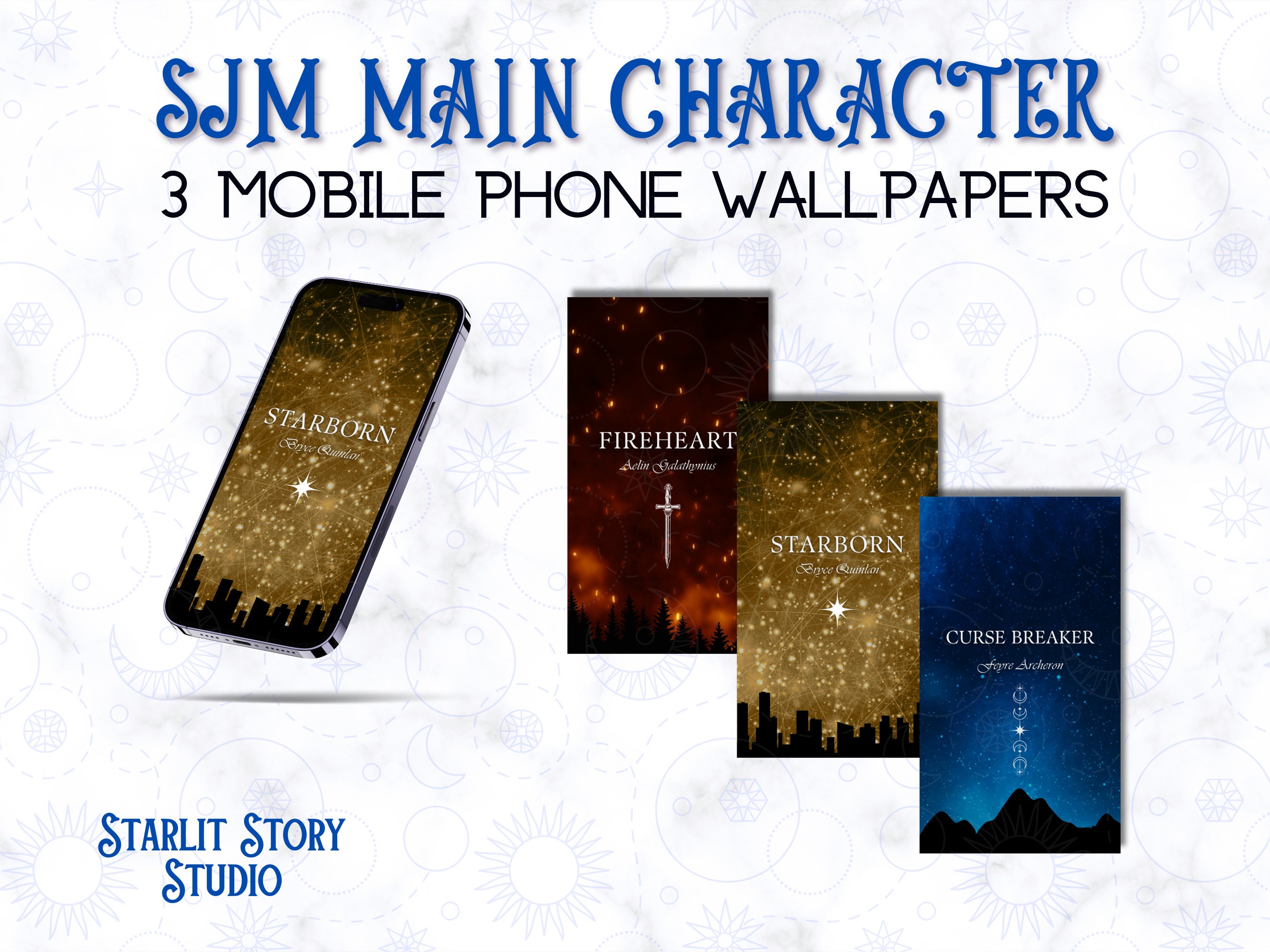 SJM Main Character Wallpaper Bundle: ACOTAR, TOG, Crescent City ...