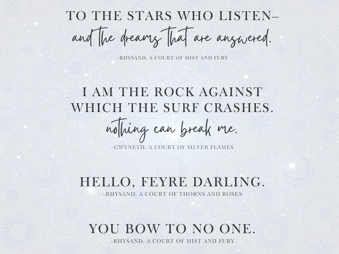 ACOTAR Series Quotes Phone Wallpapers (digital Download) - Etsy