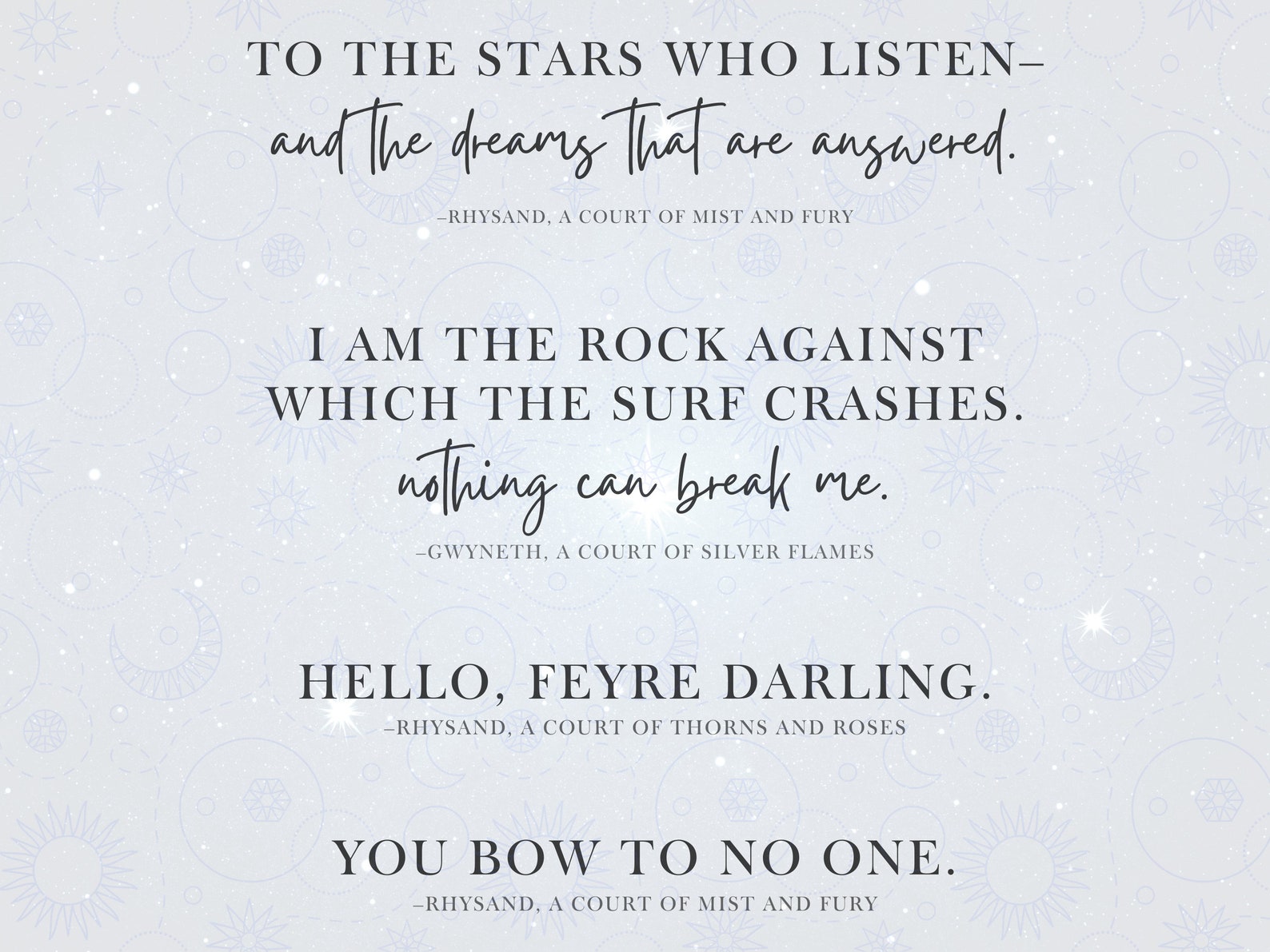 ACOTAR Series Quotes Phone Wallpapers (digital Download) - Etsy