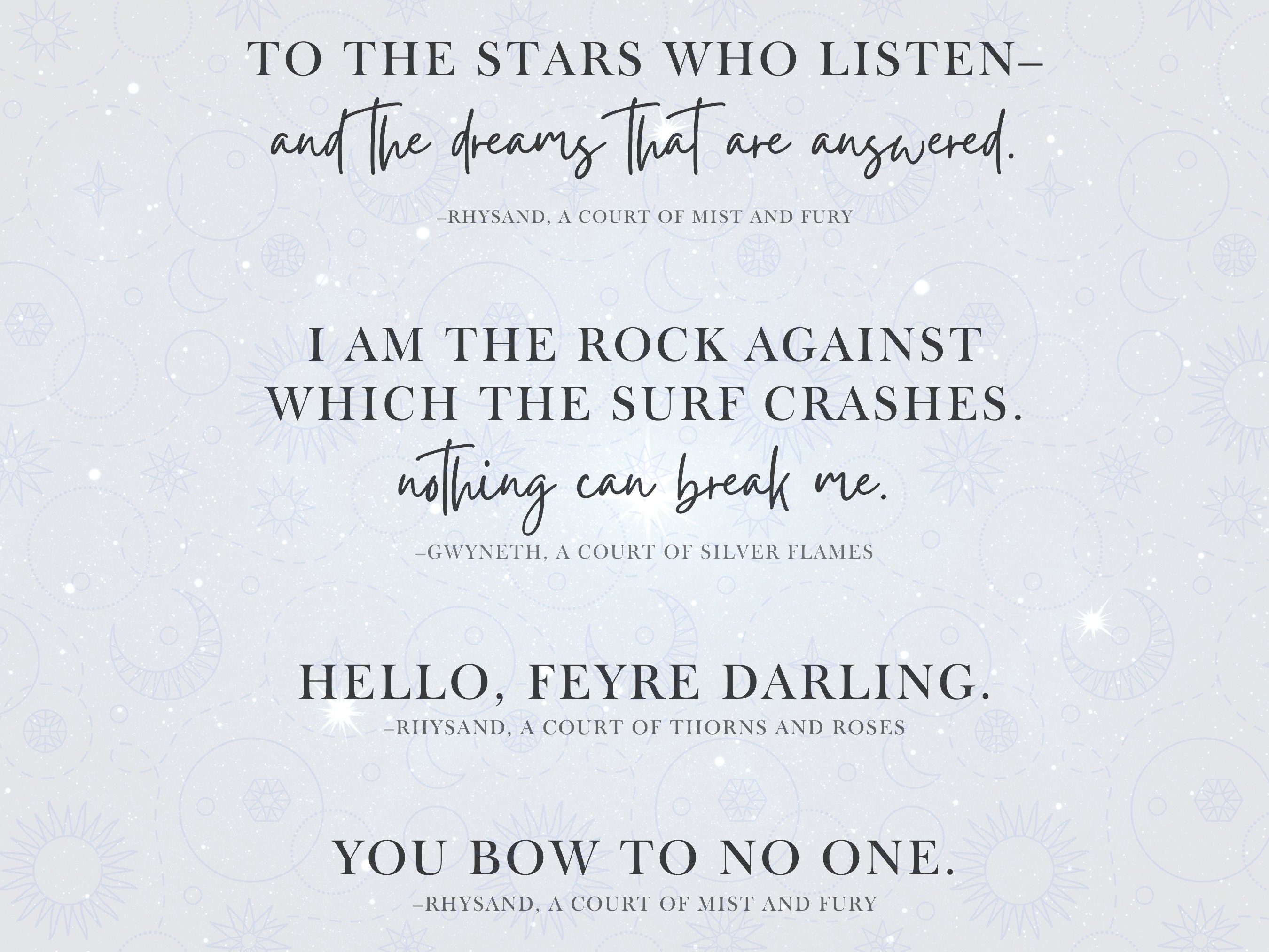 Acotar Series Quotes Phone Wallpapers Digital Download Sarah J Mass A Court Of Thorns Roses