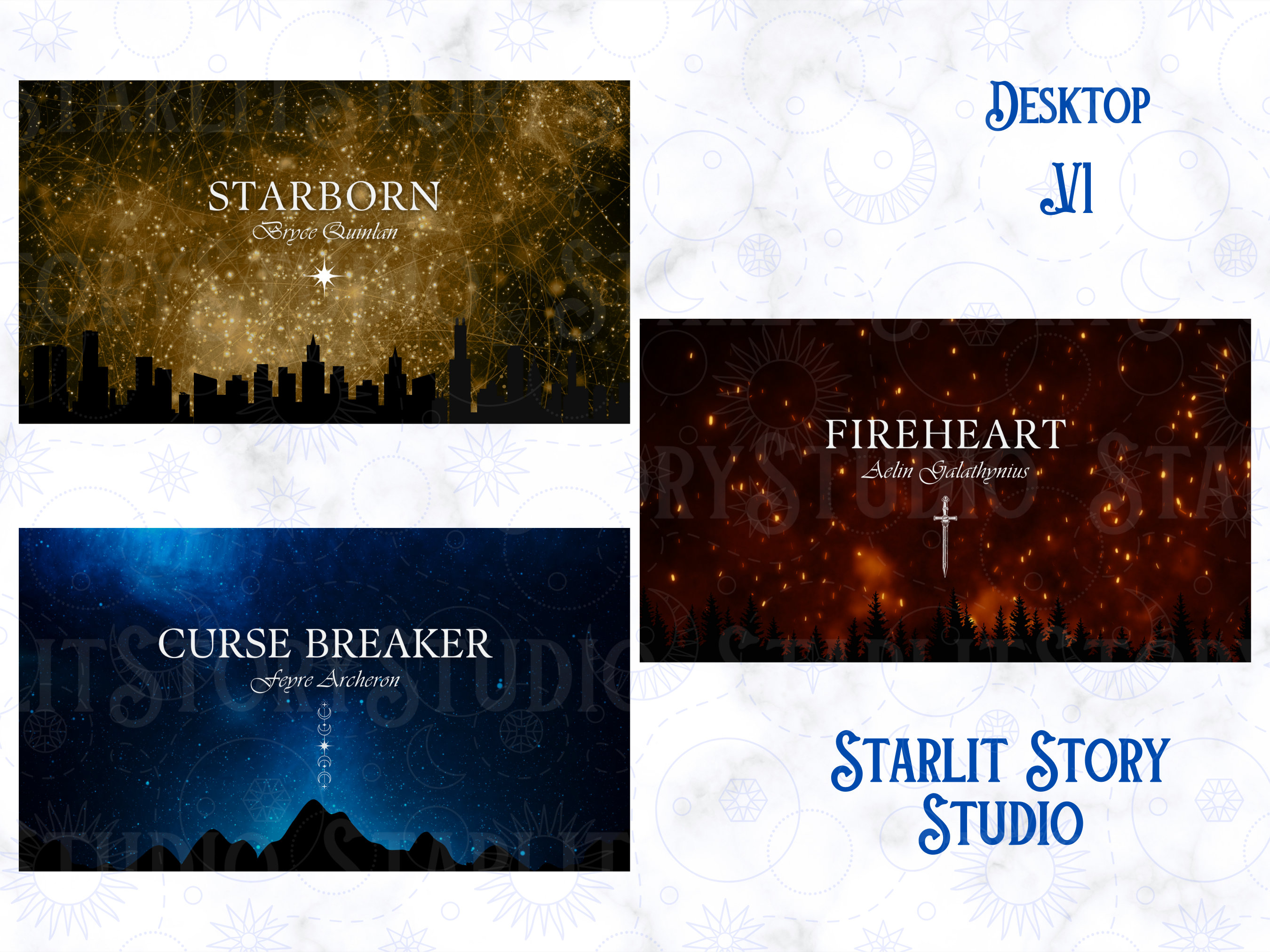 SJM Main Character Wallpaper Bundle: ACOTAR, TOG, Crescent City ...