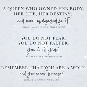 ACOTAR Series Quotes Phone Wallpapers, Digital Download, Sarah J. Mass ...