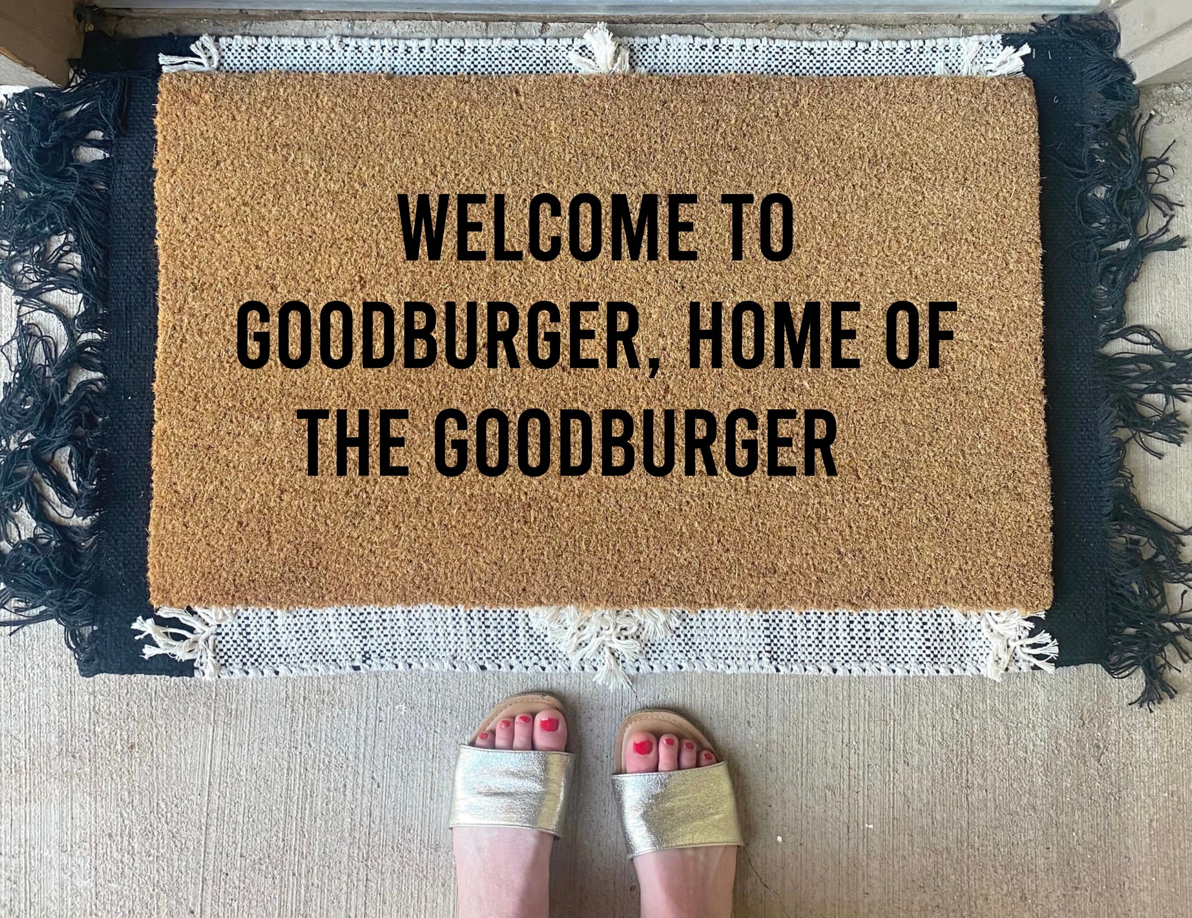 Welcome to Good Burger Home of the Good Burger Door Mat, Funny Doormat ...