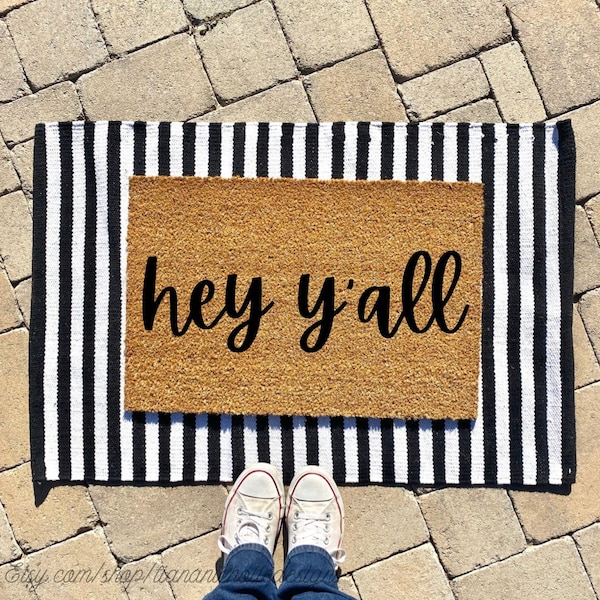 Hey Yall Mat - Etsy