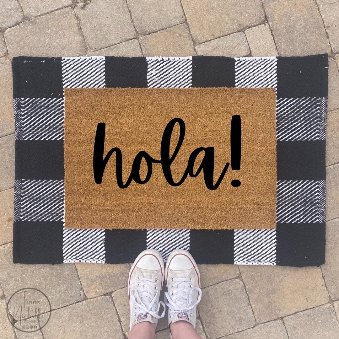 Hola, Spanish Welcome Doormat Mat, Welcome Doormat Mat, Affordable Gift ...