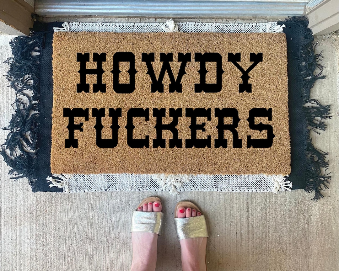 Howdy Funny Welcome Western Doormat, Welcome Doormat, Affordable Home ...