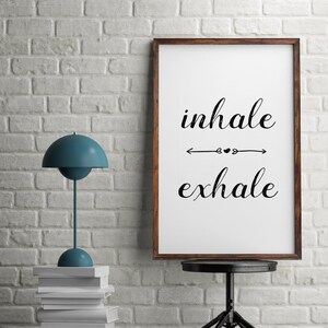 Inhale Exhale Printable Poster, Scandinavian Print, Scandinavian Poster ...