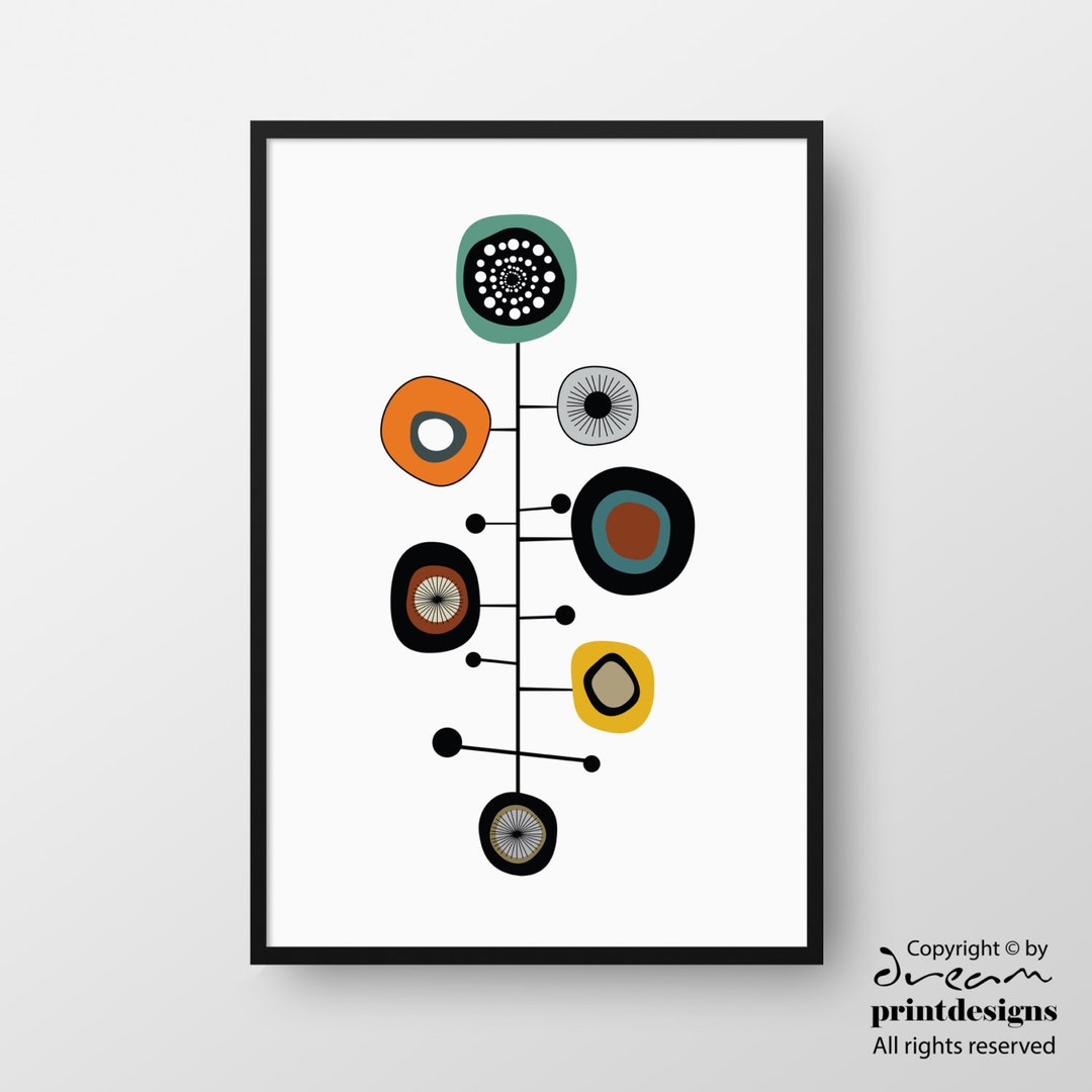 Printable Modern Mid Century Print, Mid-century Poster, Modern Print ...