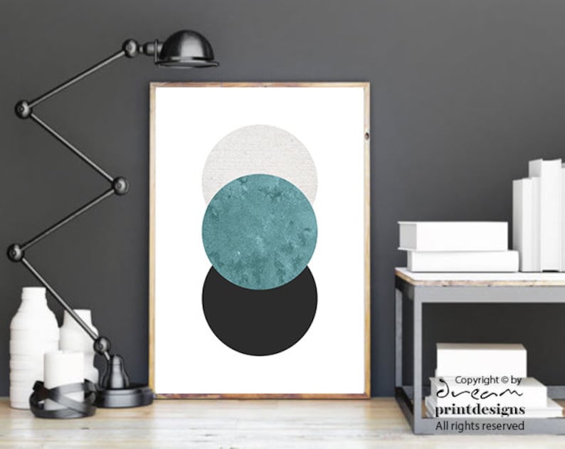 Printable Geometric Art Modern Geometric Poster Circle - Etsy