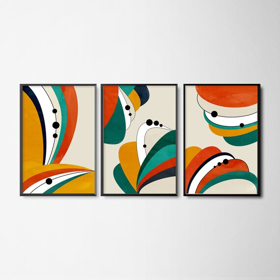 Printable Set of Mid Century Modern Art Mid Century Prints - Etsy