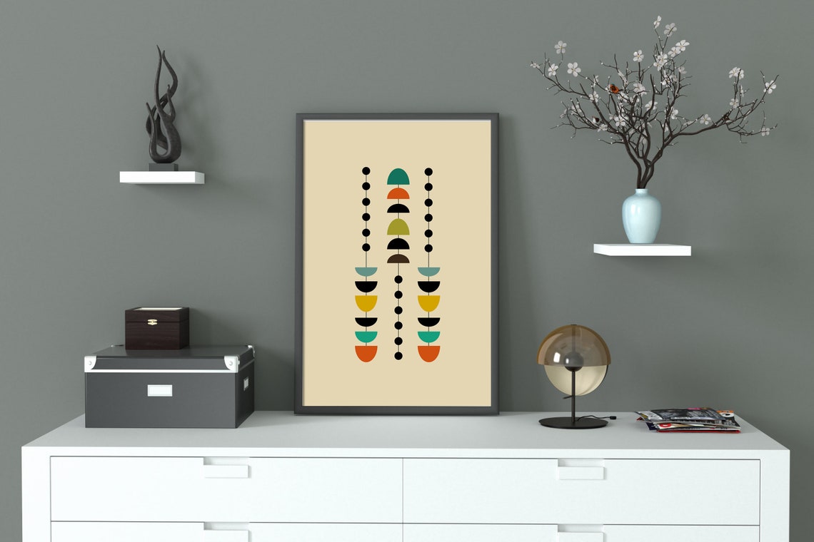Printable Mid-century Poster Modern Mid Century Print - Etsy