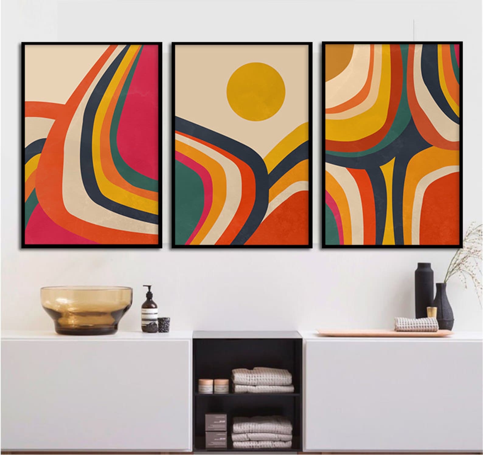 Set of 3 Mid Century Modern Prints Mid Century Modern Art - Etsy