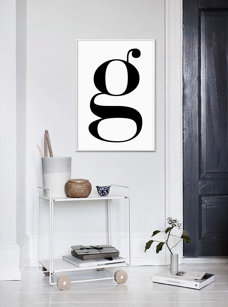 Letter G Printable Poster Letter G Print Typography Letter | Etsy