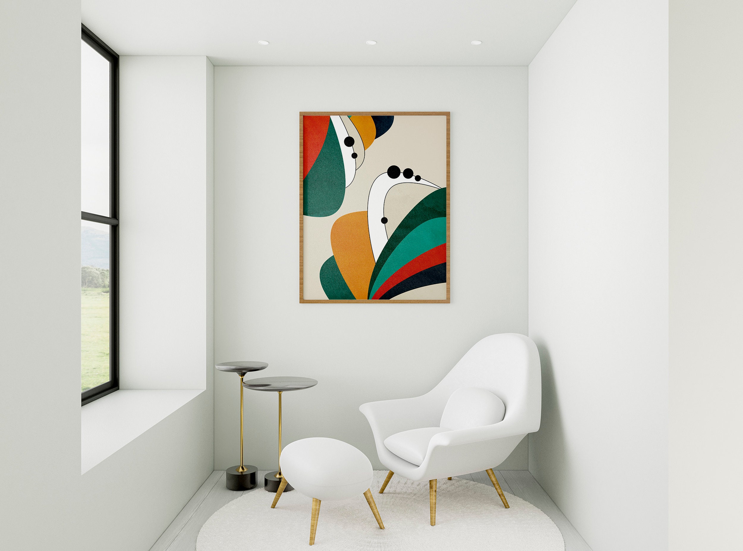 Mid Century Modern Mid Century Wall Art Mid Century Art Mid | Etsy