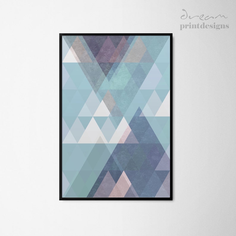 Printable Geometric Poster Modern Abstract Art Geometric | Etsy