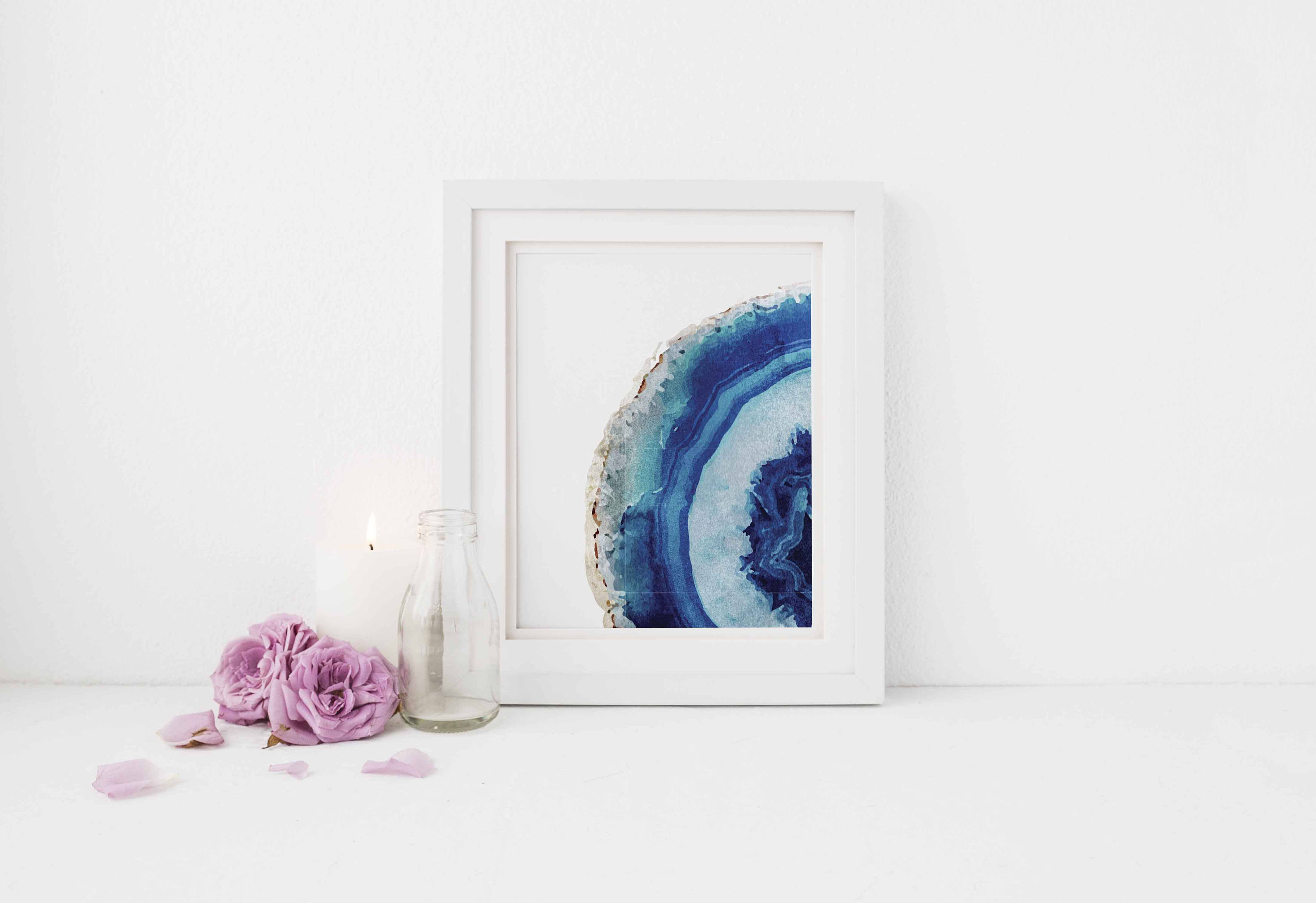 Agate Printable Poster Watercolor Agate Print Agate Art | Etsy