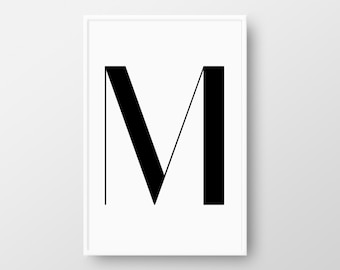 Letter M Poster - Etsy