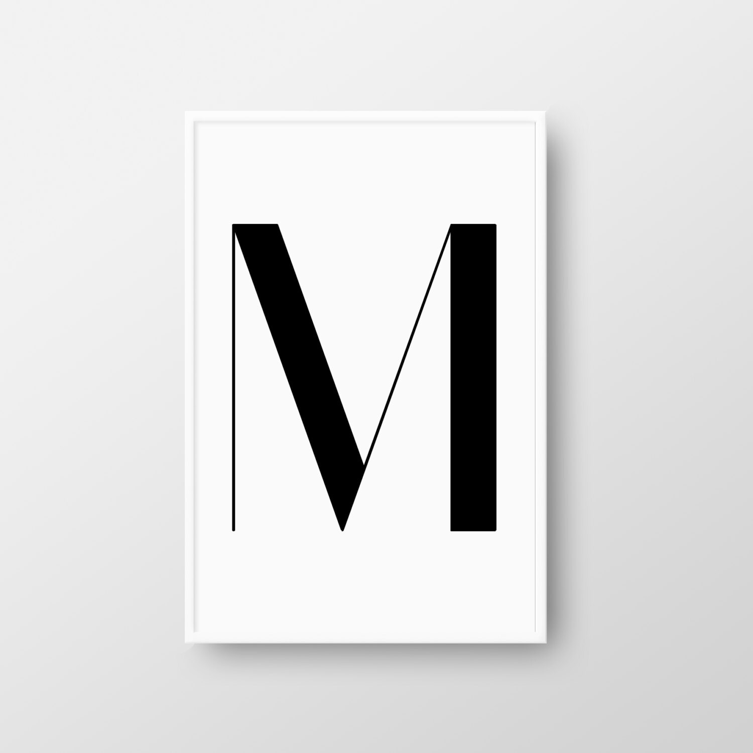 Letter M Printable Poster Scandinavian Poster Letter M | Etsy
