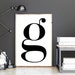 Letter G Printable Poster, Letter G Print, Typography Letter Poster ...