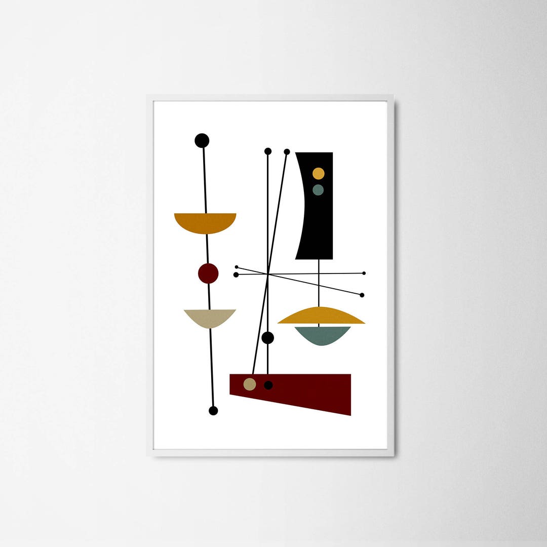 Printable Modern Mid-century Poster, Mid-century Art, Modernist Art ...