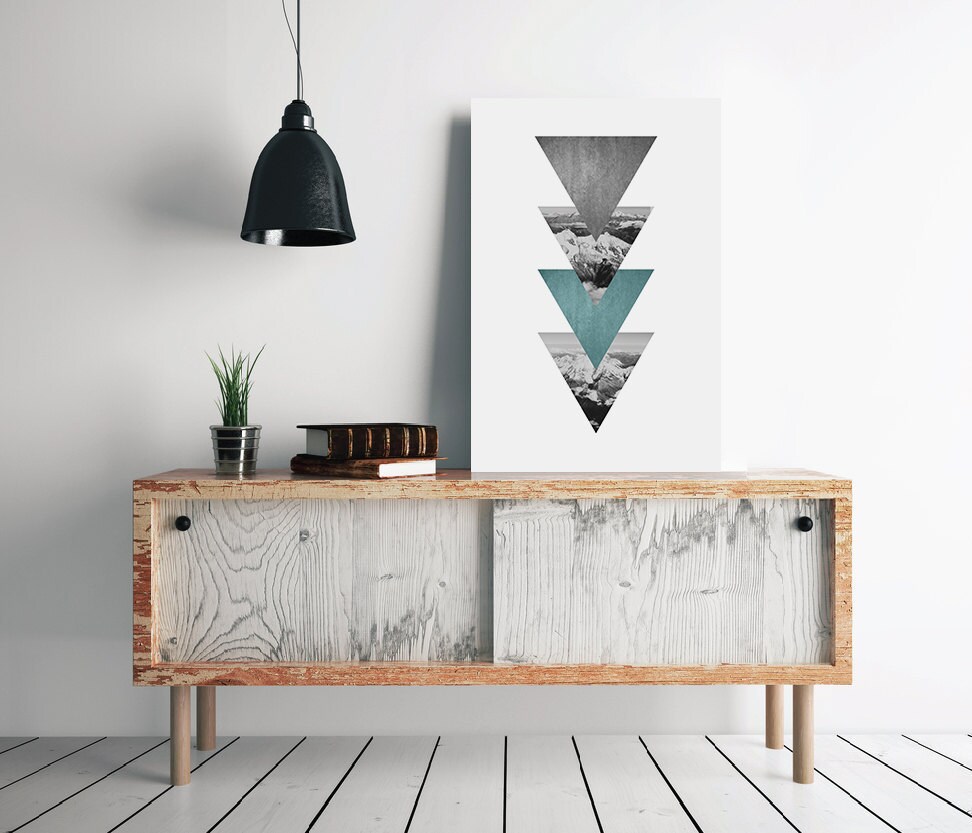 Printable Triangle Art Print Scandinavian Print Triangle - Etsy