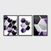 Set of 3 Purple Geometric Art Printable Violet Wall Art | Etsy