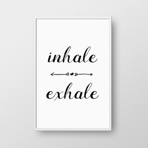 Inhale Exhale Printable Poster, Scandinavian Print, Scandinavian Poster ...