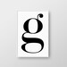 Letter G Printable Poster, Letter G Print, Typography Letter Poster ...