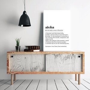 Printable Aloha Definition Art, Hawaiian Wall Decor, Minimalist Aloha ...