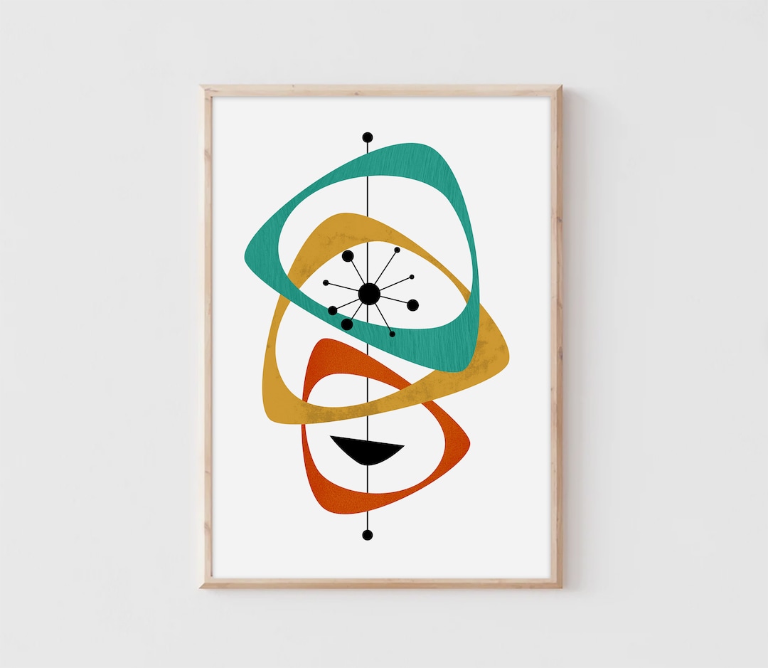 Printable Mid-century Art, Modern Mid Century Print, Scandinavian Mid ...