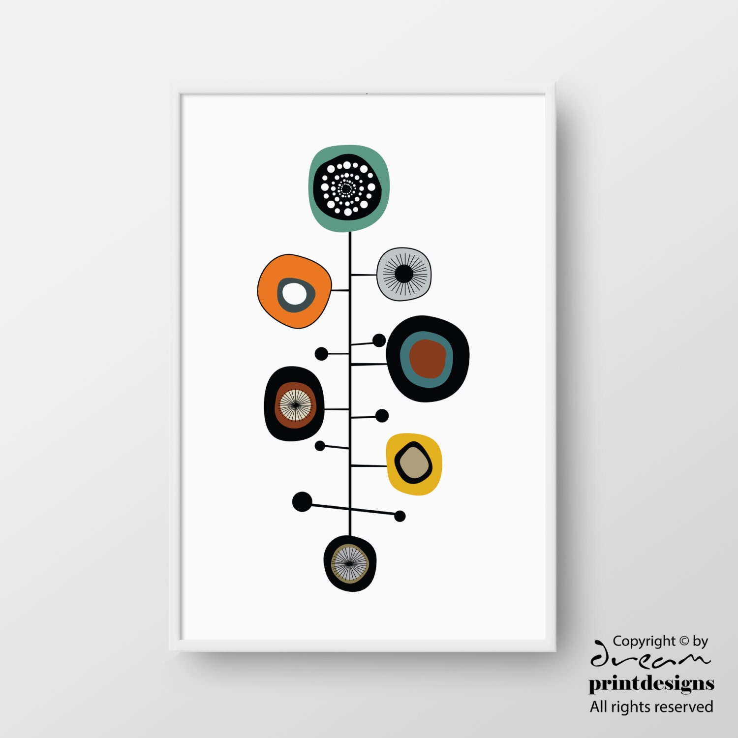 Printable Modern Mid Century Print Mid-century Poster Modern - Etsy