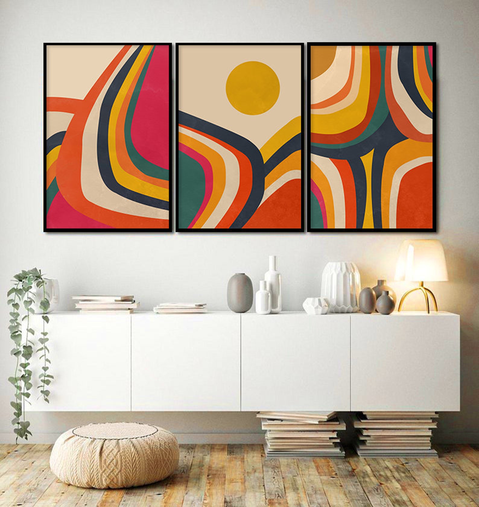 Set of 3 Mid Century Modern Prints Mid Century Modern Art - Etsy