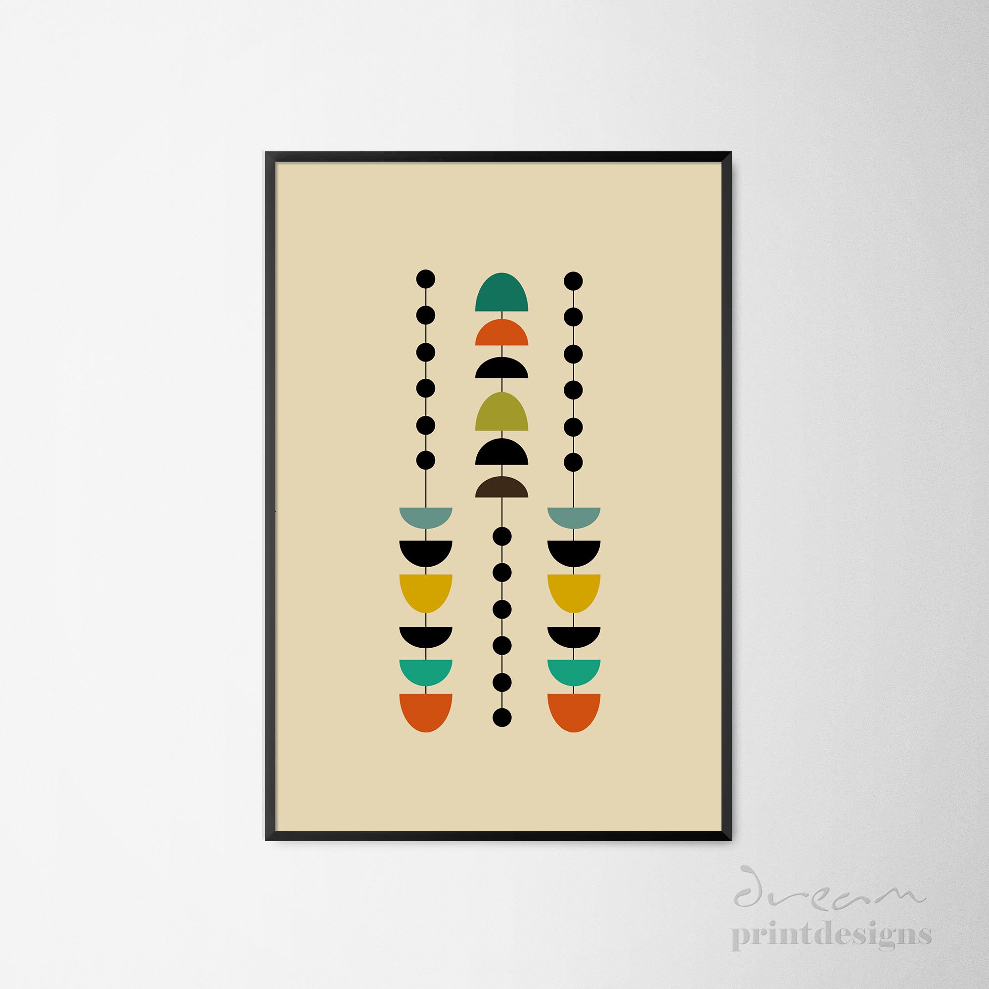 Printable Mid-century Poster Modern Mid Century Print | Etsy