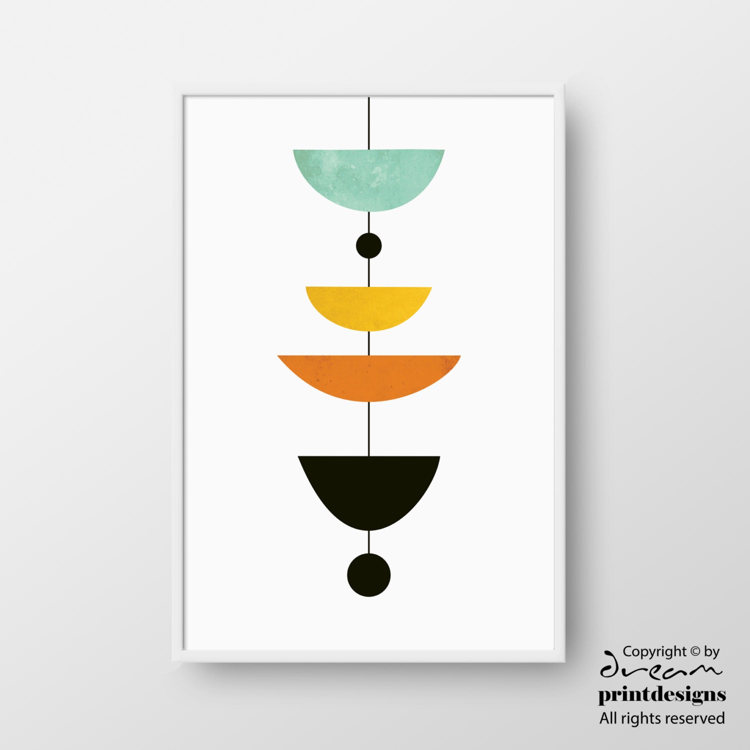 Mid-century Art Scandinavian Poster Modern Print Minimal - Etsy