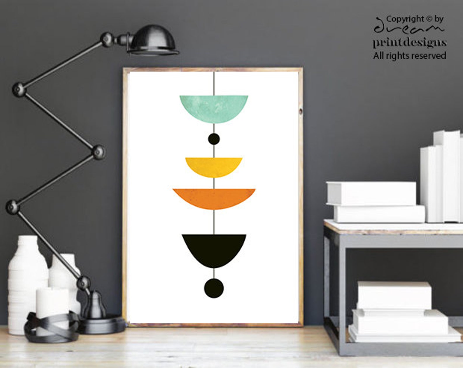Mid-century Art Scandinavian Poster Modern Print Minimal - Etsy