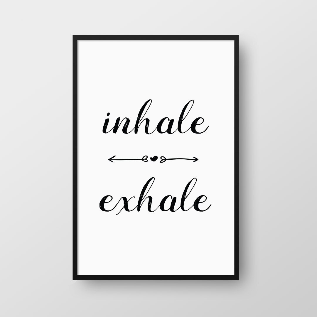 Inhale Exhale Printable Poster, Scandinavian Print, Scandinavian Poster ...