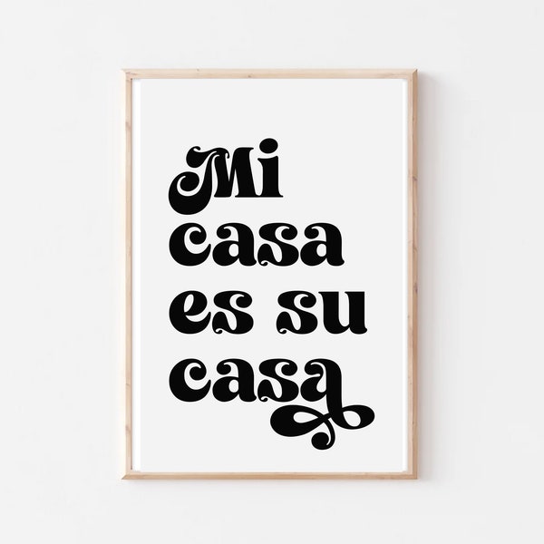 Mi Casa Su Casa Wall Art - Etsy