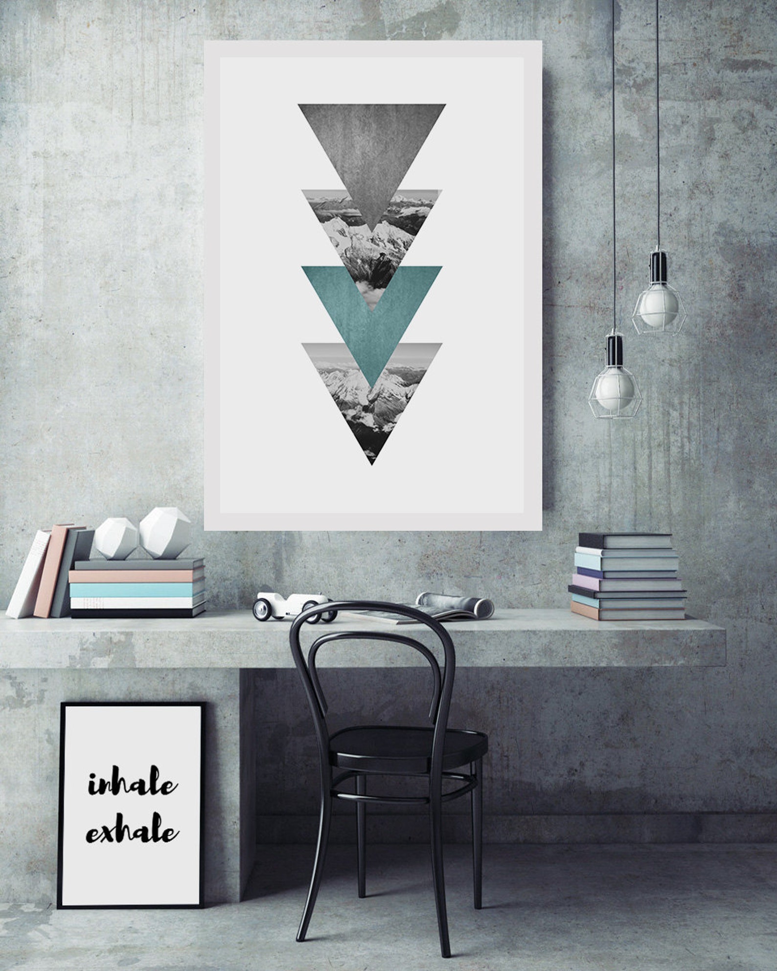 Printable Triangle Art Print Scandinavian Print Triangle - Etsy