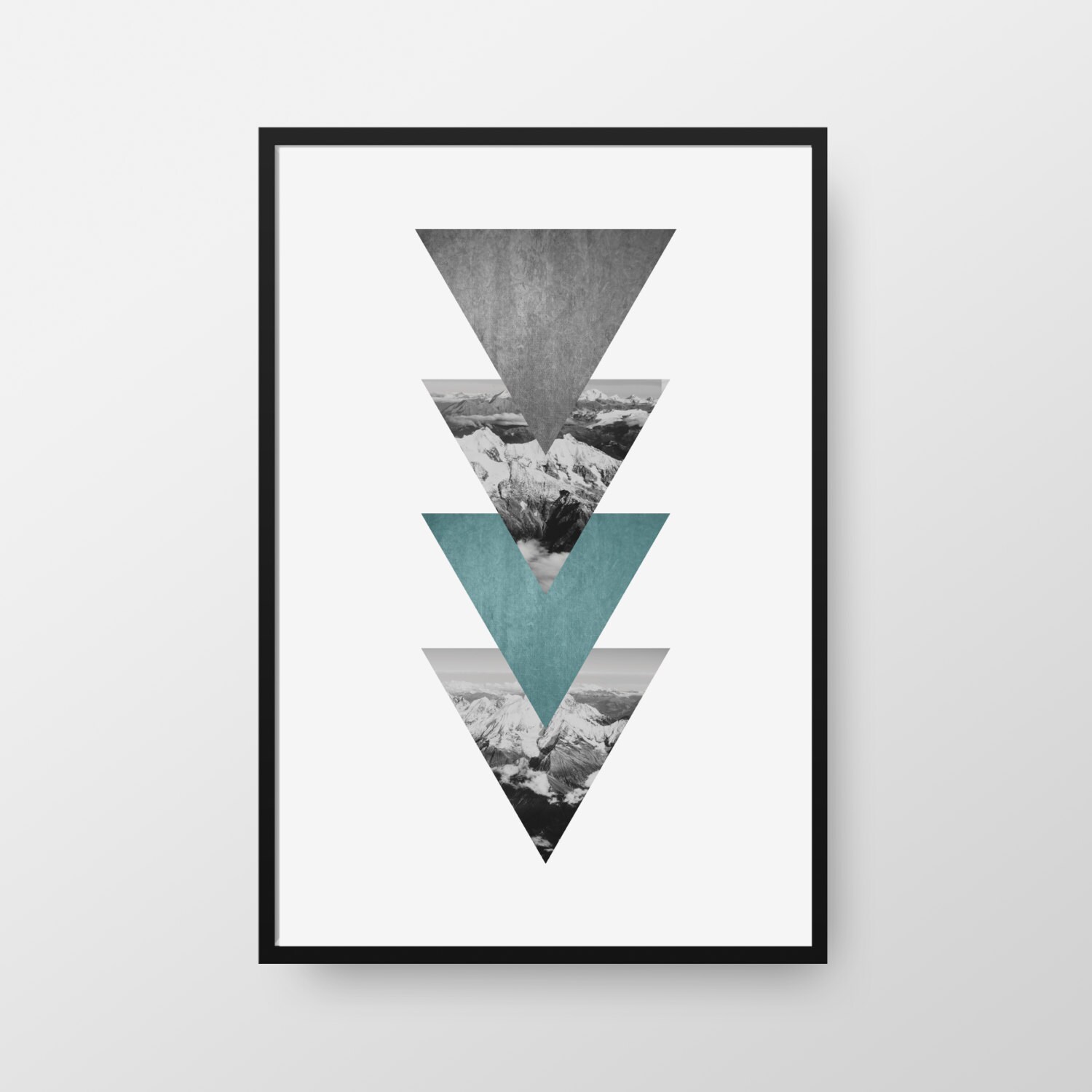 Printable Triangle Art Print Scandinavian Print Triangle - Etsy