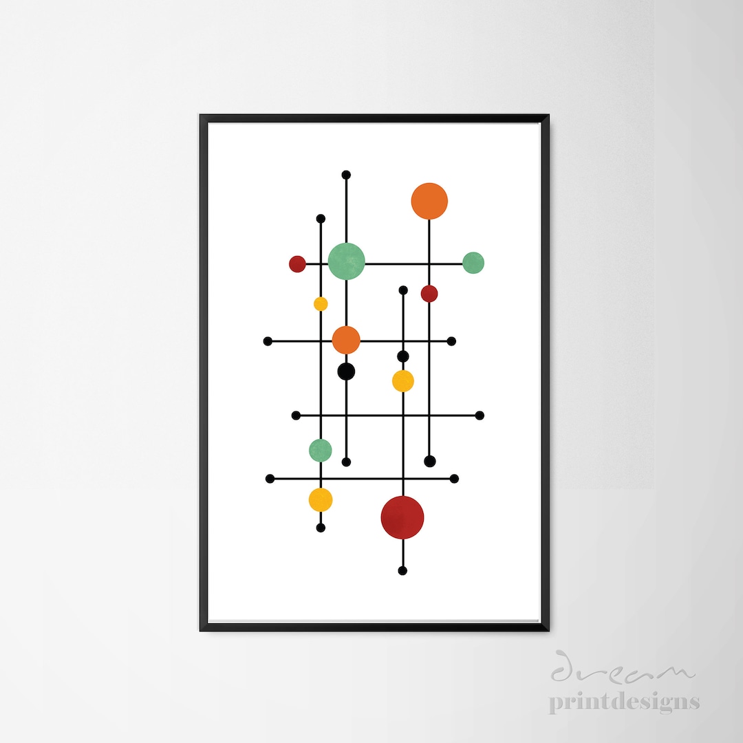 Modern Mid-century Wall Art Printable Mid-century Art - Etsy
