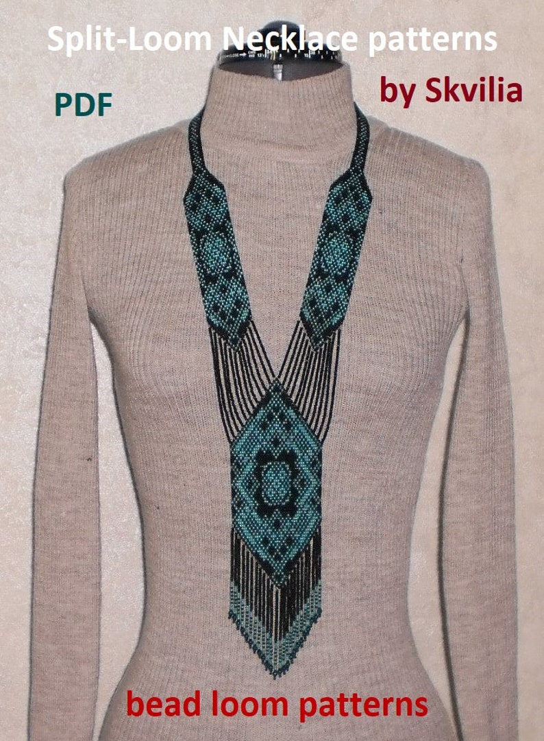 Bead Loom Patterns, Schemes for a Split-loom Necklace, Beading Loom ...