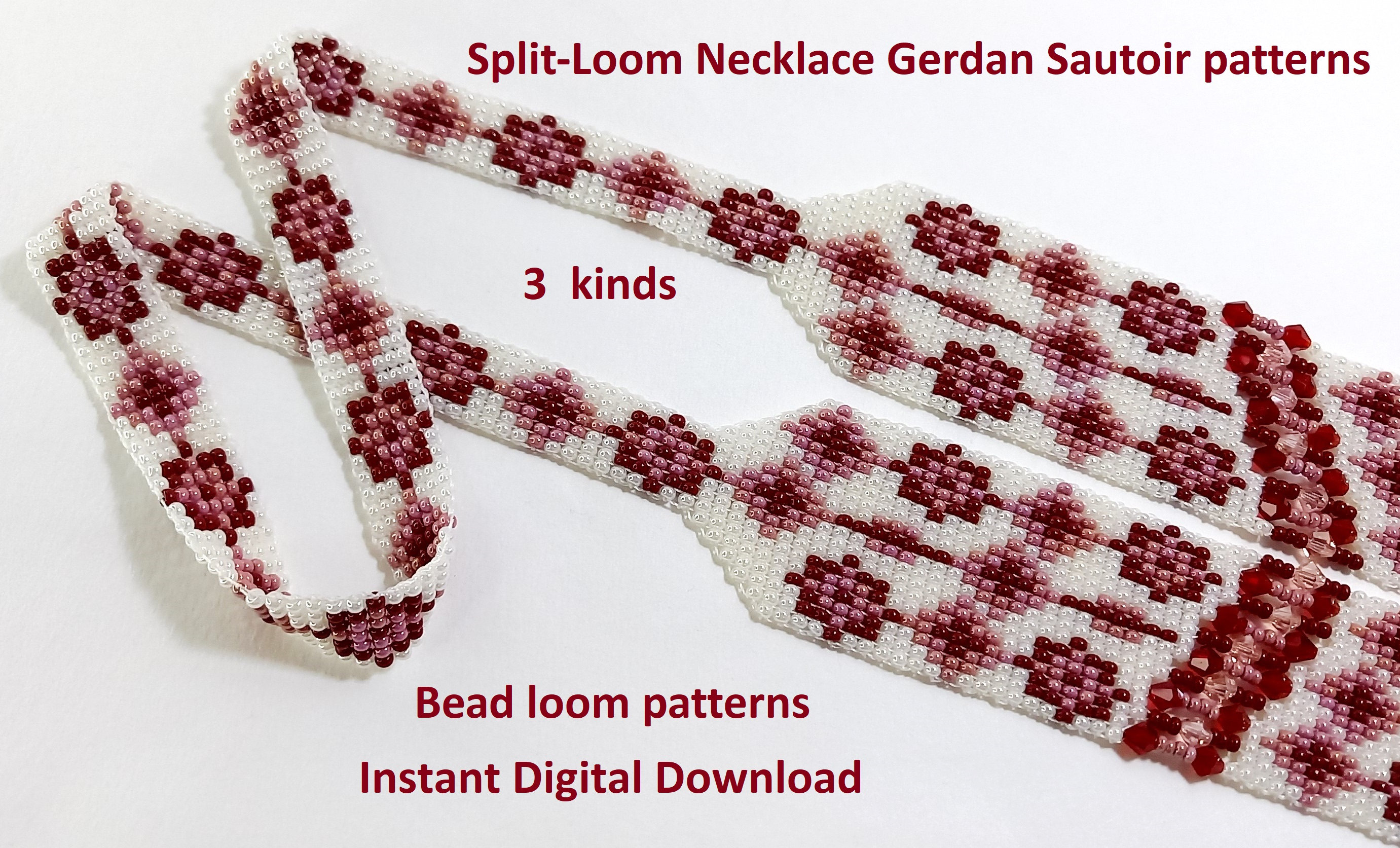 Bead Loom Patterns, Gerdan-split-loom Necklace, Beaded Sautoirs ...