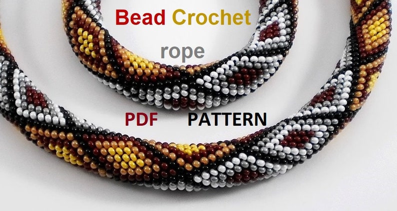 Bead Crochet Rope Pattern for Beading Necklace Instant Download - Etsy