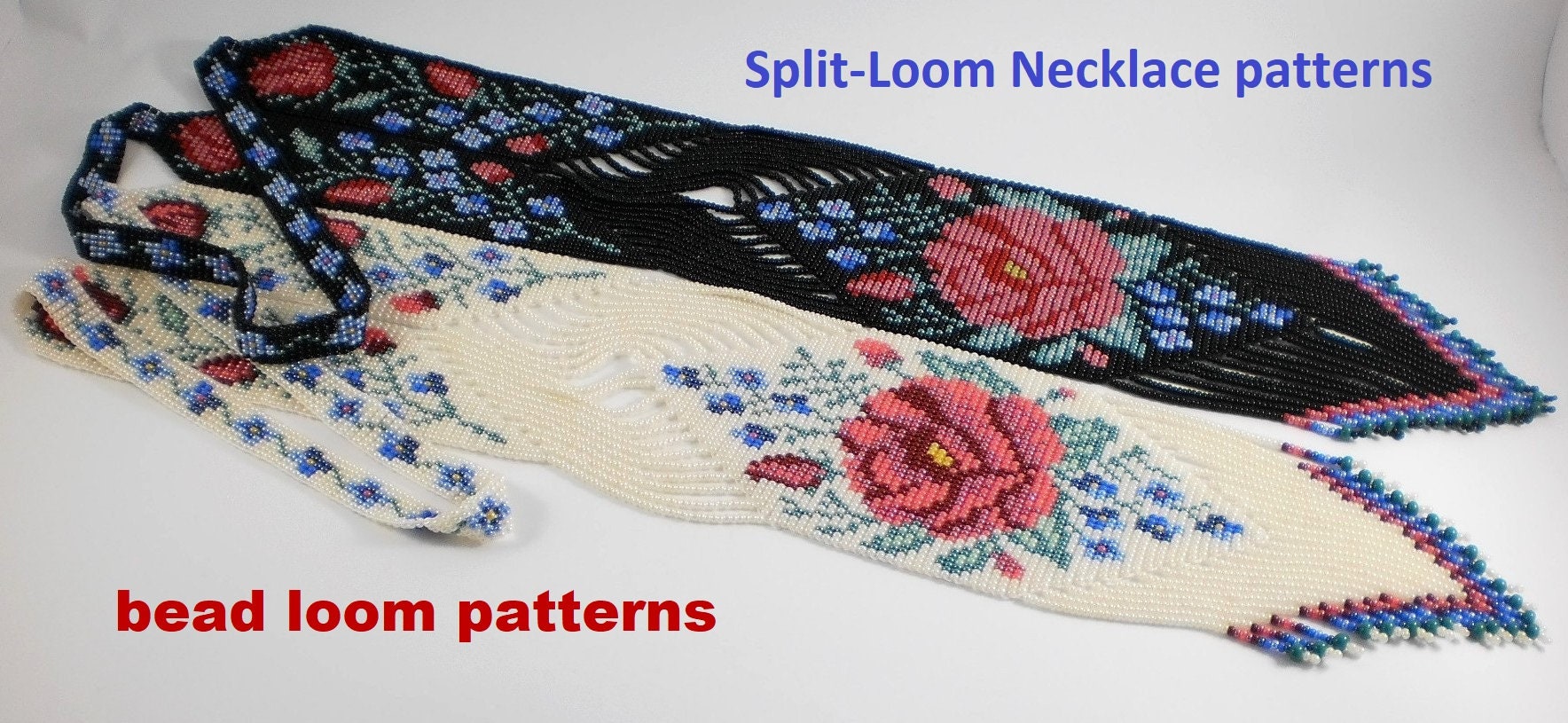 Bead Loom Patterns, Schemes for a Gerdan-split-loom Necklace, Beading ...